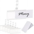 64Set Rectangle Reusable Plastic Shelf Label Holders Store Signs ...