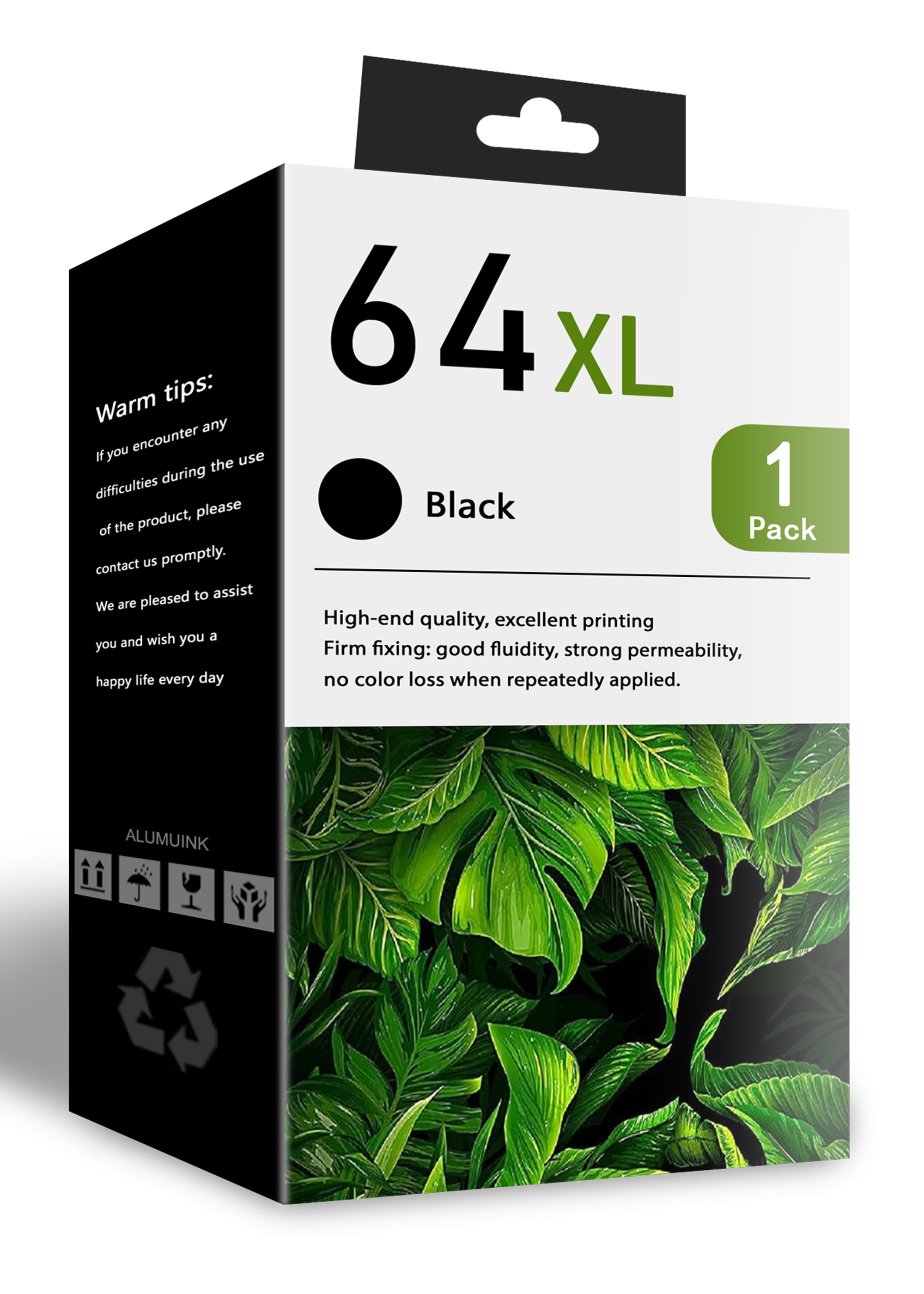 64XL Black High Yield Ink Cartridge (1-Pack) - For HP Envy, Inspire ...