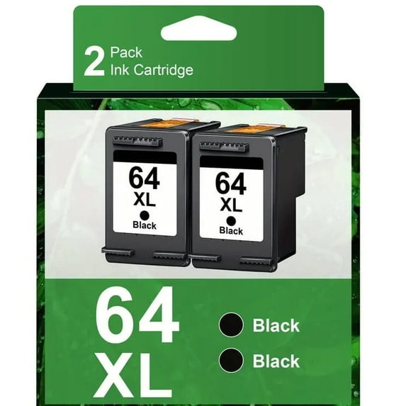 64XL Black Ink Cartridges Black Compatible for HP 64 XL Work with HP ...
