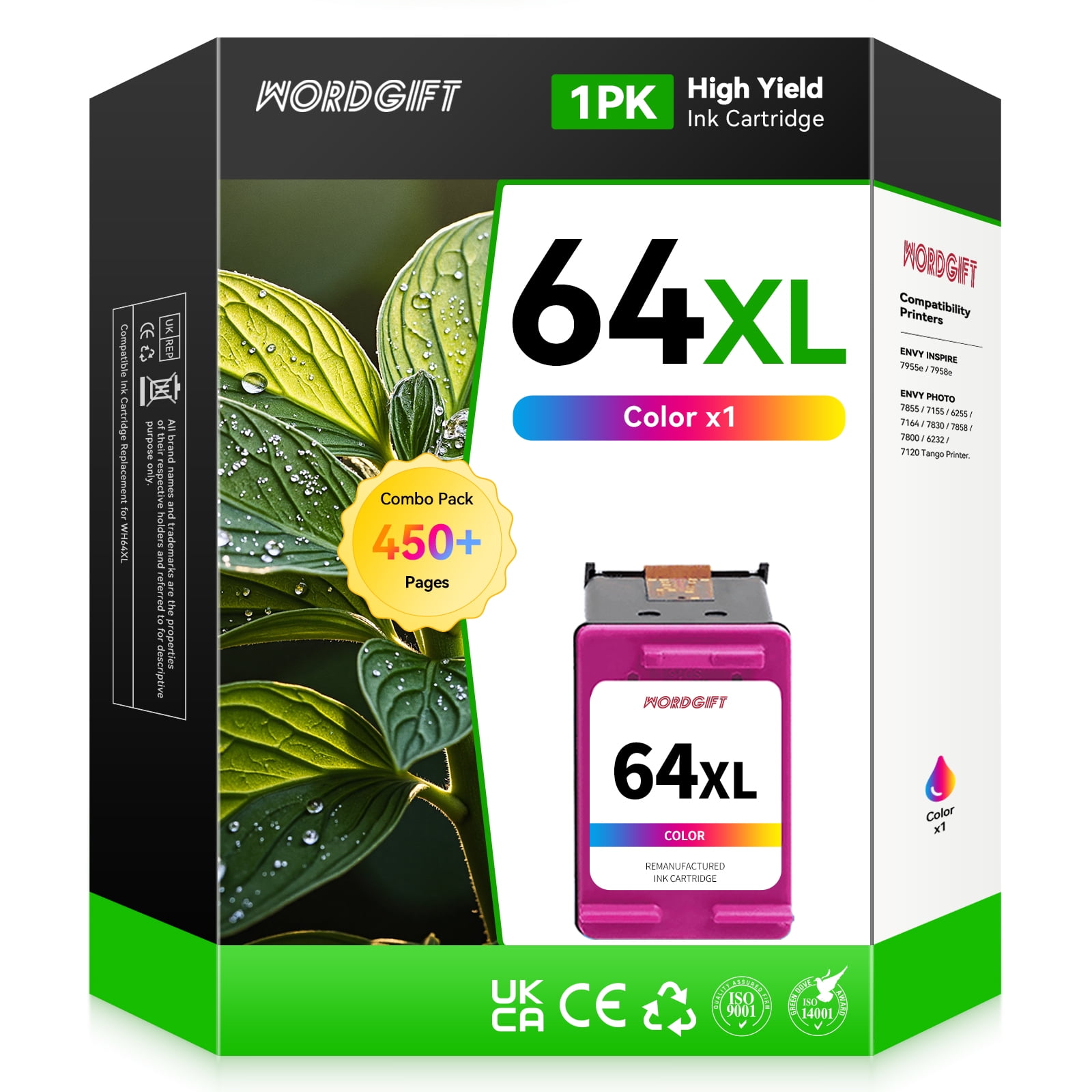 64XL Ink Cartridge Combo Pack for HP Ink 64 Works with HP Envy Photo ...