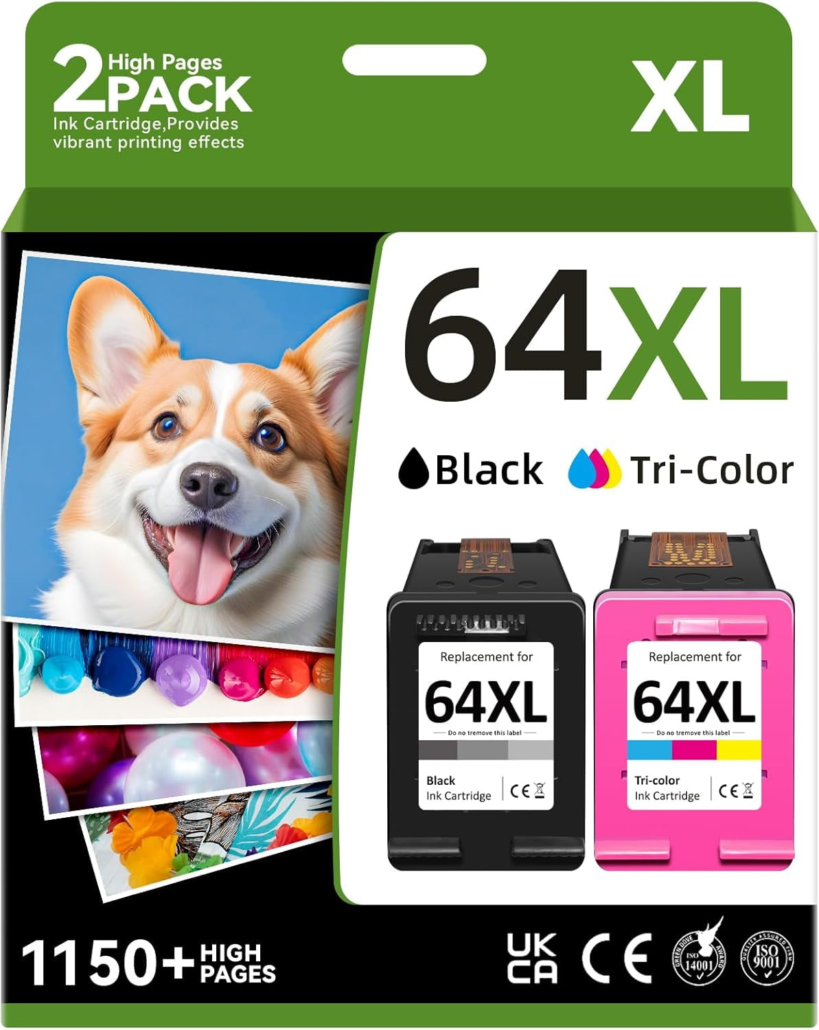 64XL Ink Cartridge Compatible for 64 Cartridges Black/Color ComboPack ...