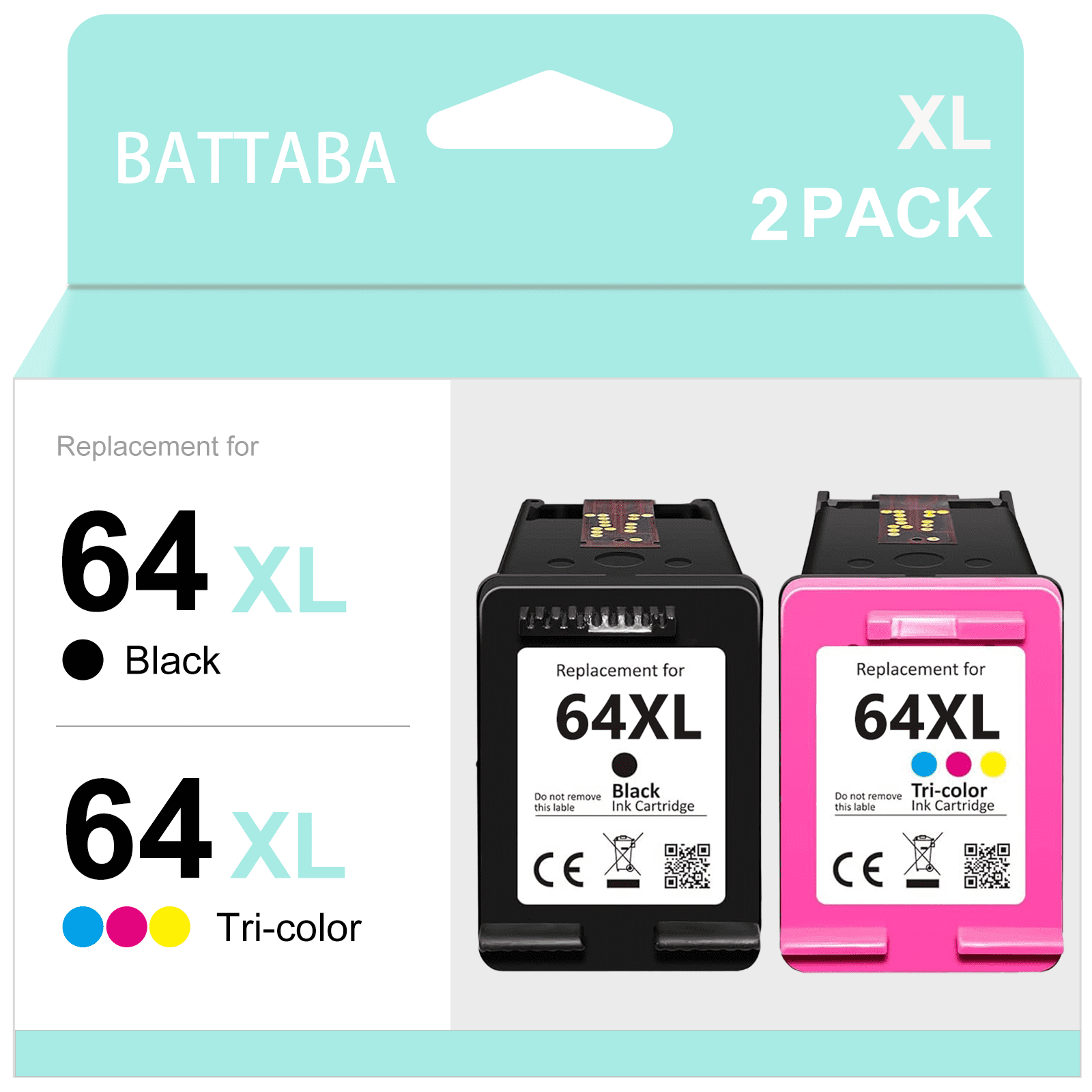 64XL Ink Cartridge for HP 64XL 64 XL for Envy Photo 7855 7858 7800 7100 ...