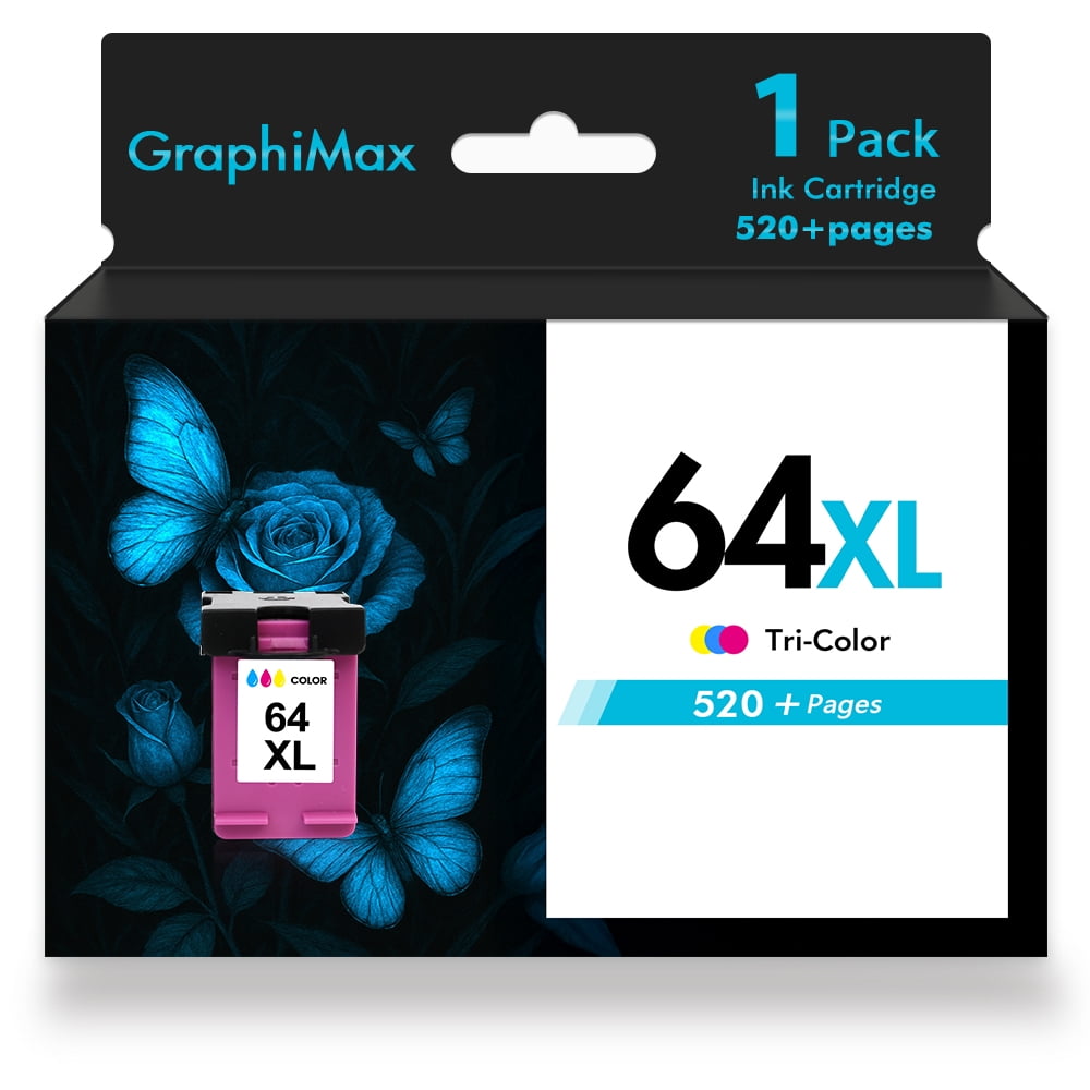 64XL Ink Cartridges Compatible for HP 64 64XL Color Ink for Envy Photo ...