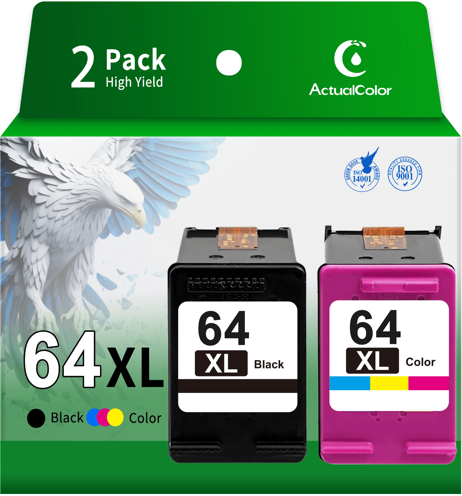 64XL Ink Compatible for HP 64 Ink Cartridges for HP Ink 64 Black and ...