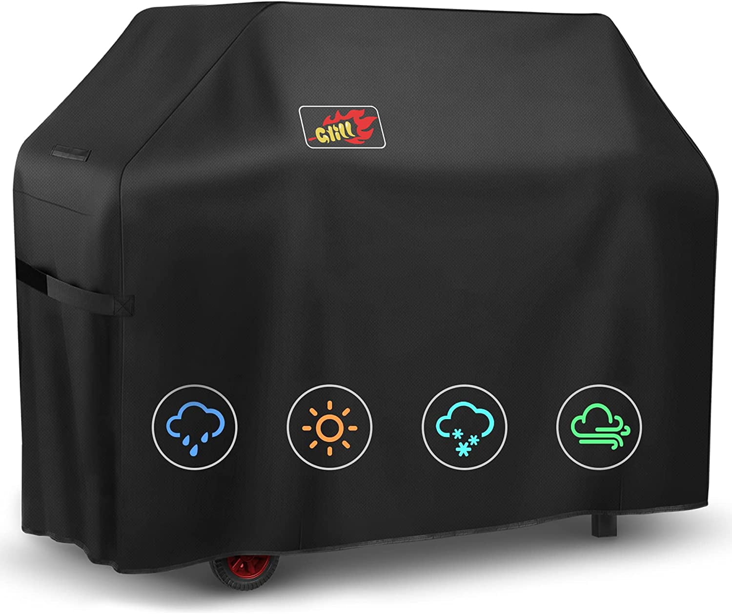 64in Grill Cover, Heavy Duty 600D Oxford Fabric Waterproof Windproof ...