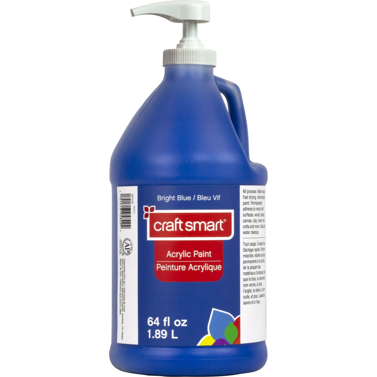 64oz. Bright Blue Acrylic Paint by Craft Smart - Fast Drying Paint for ...