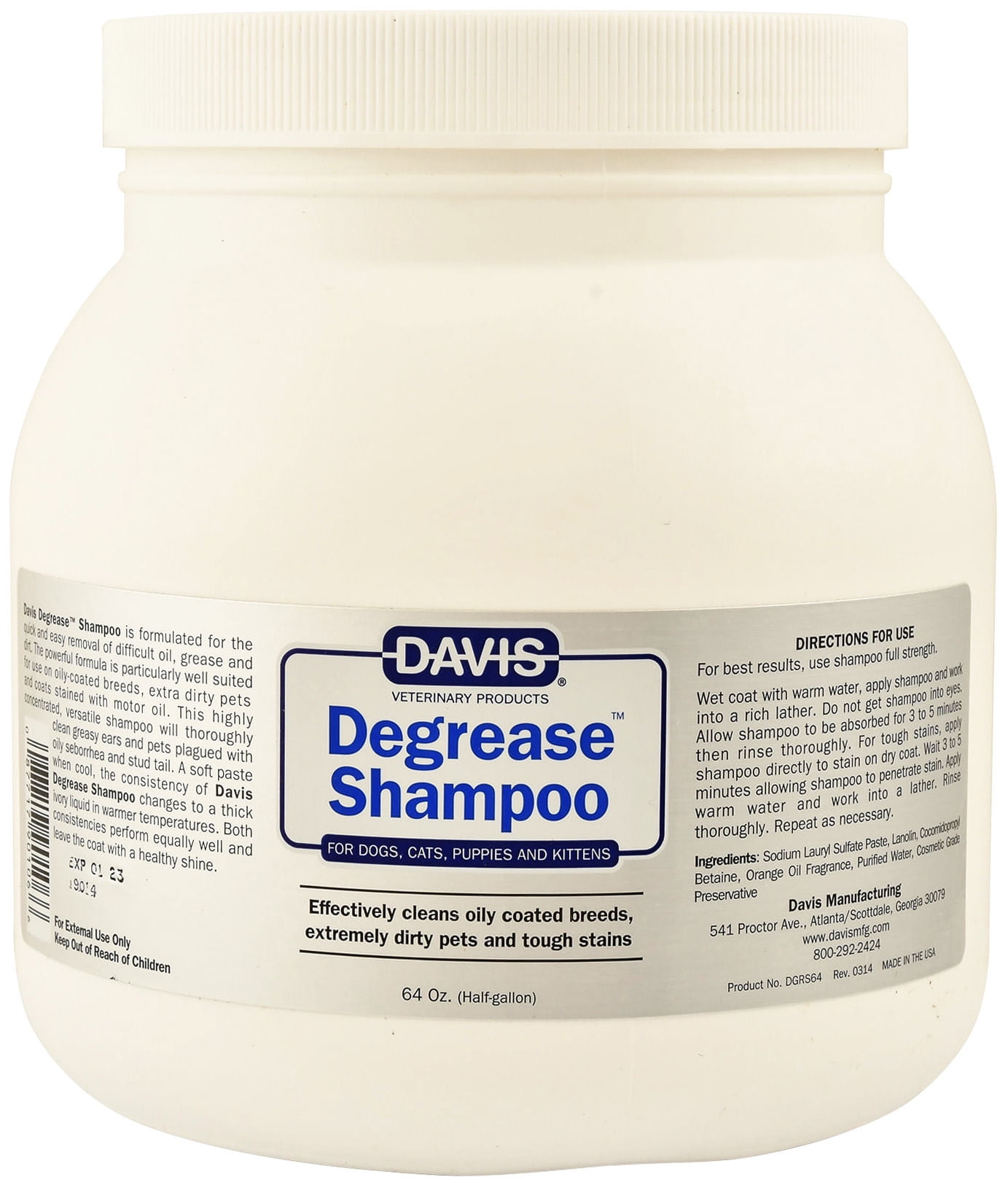 64oz Davis Degrease Shampoo - Walmart.com