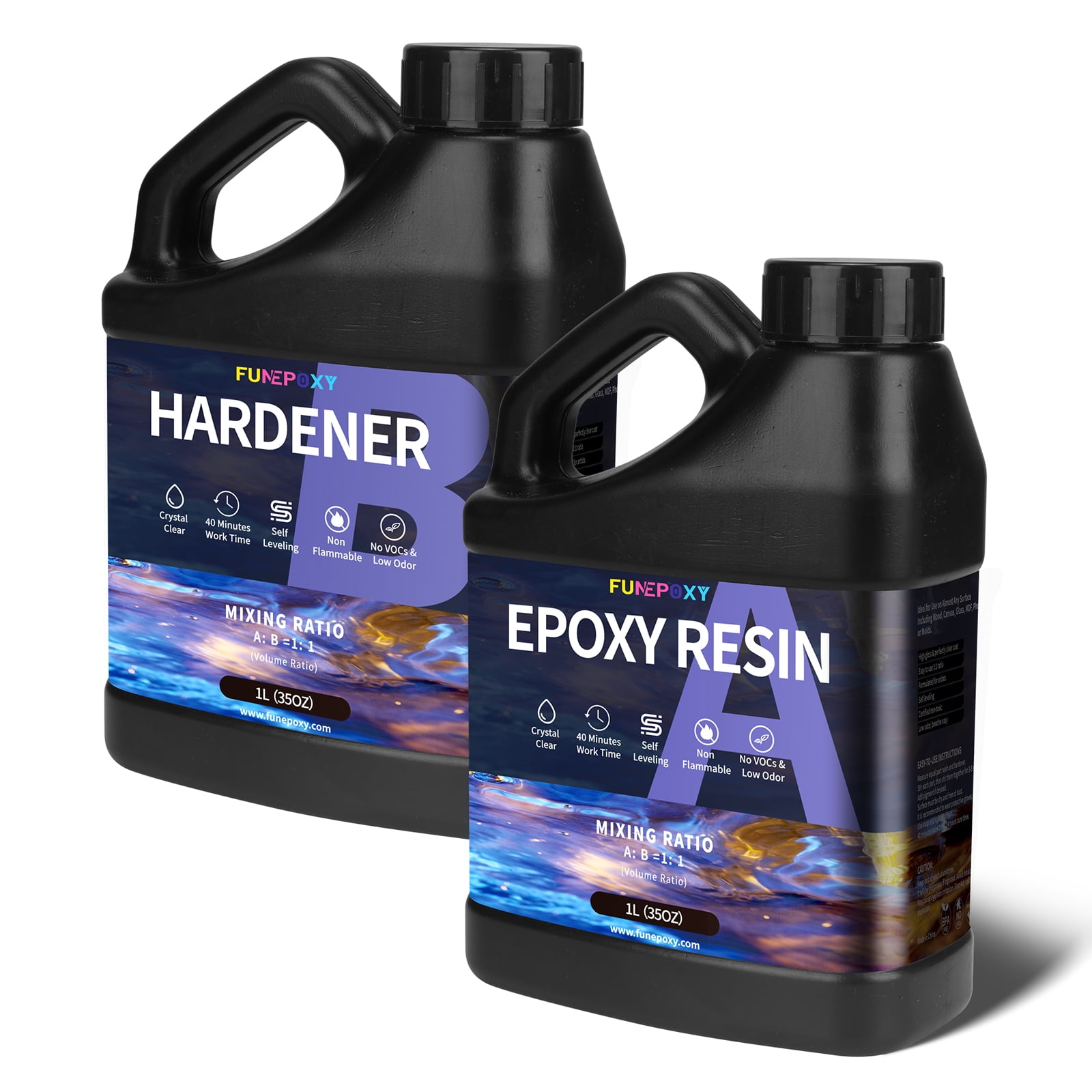 64oz Epoxy Resin For Arts DIY Crafts, Jewelry, Tabletops,Use with ...