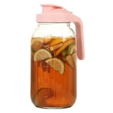 64oz Glass Pitcher with Lid,2 Quart Mason Jar Pitchers with Lid and ...