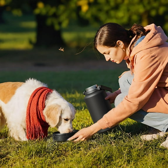 64oz Insulated Magnetic Water Bottle - Stainless Steel Vacuum Flask ...