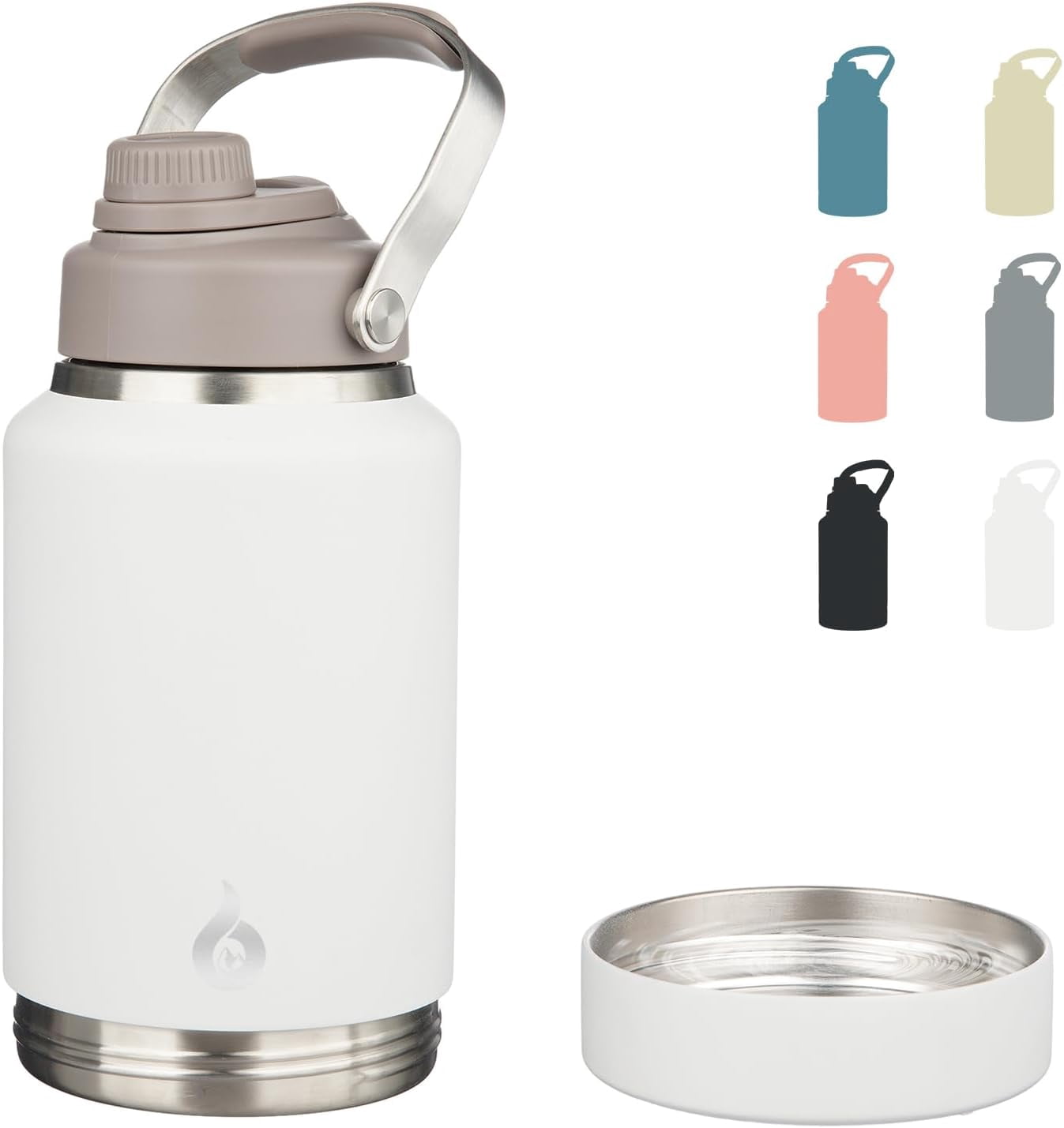 64oz Insulated Water Bottles, Dishwasher Safe Half gallon Water Bottle ...