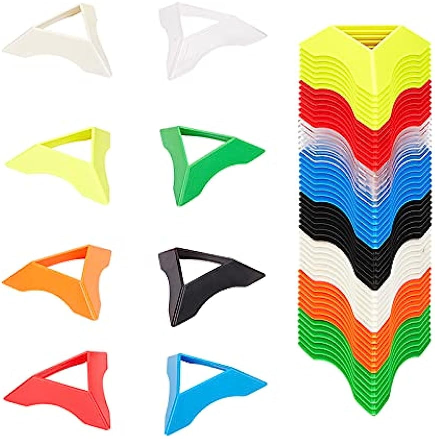 64pcs 8 Colors Speed Cube Holder Plastic Cube Stand Triangle Speed ...
