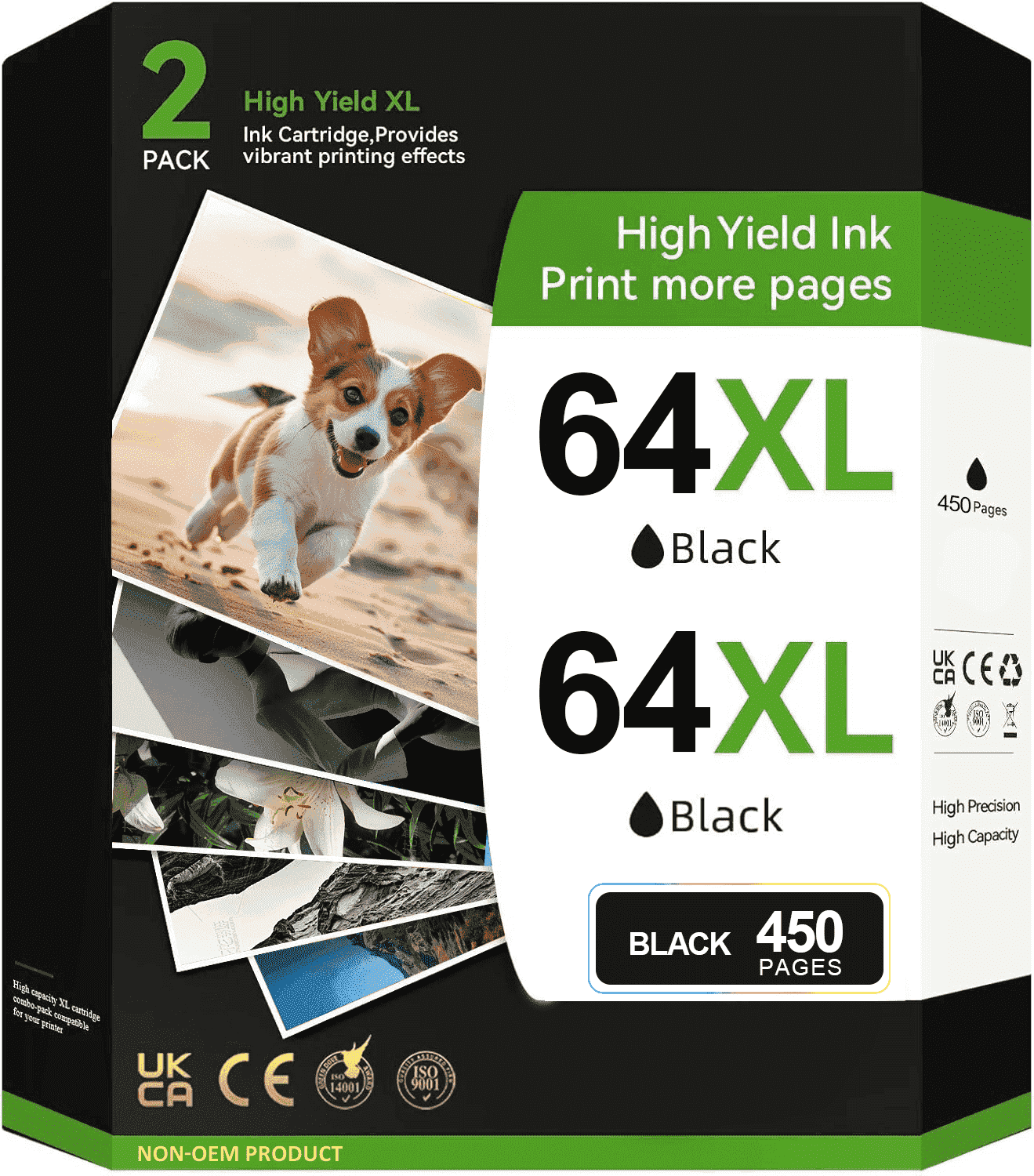64xl Ink Cartridge Compatible for HP 64 64xl Black High-Yield Ink ...