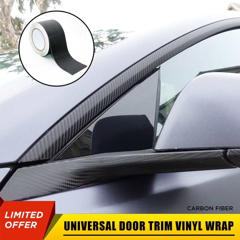 65' 3" Carbon Fiber Vinyl Wrap Roll Sheet Film For Door Trim Tint ...