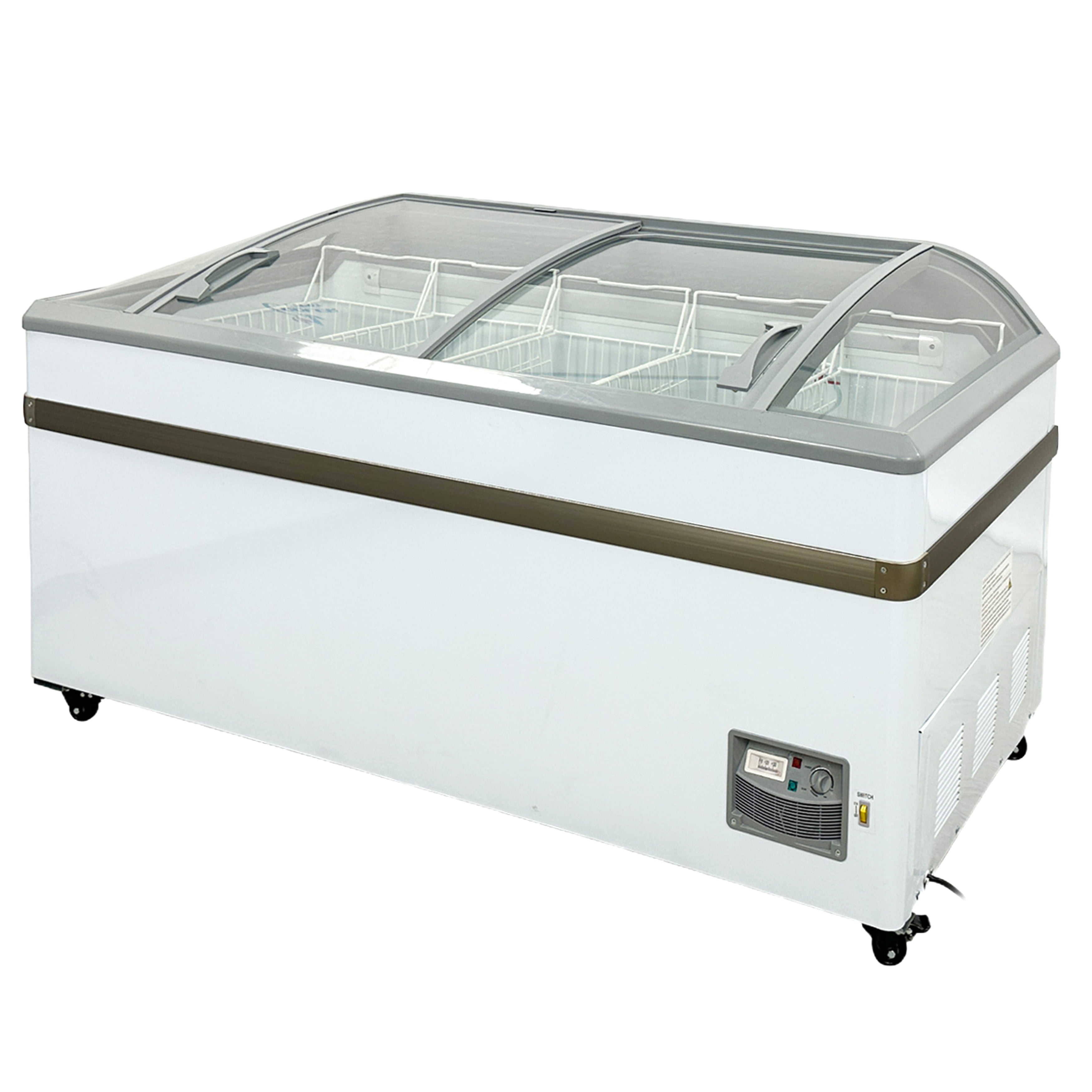 65.5 in. Commercial Ice Cream Gelato Freezer 14 Cu.Ft. Grocery Freezer ...