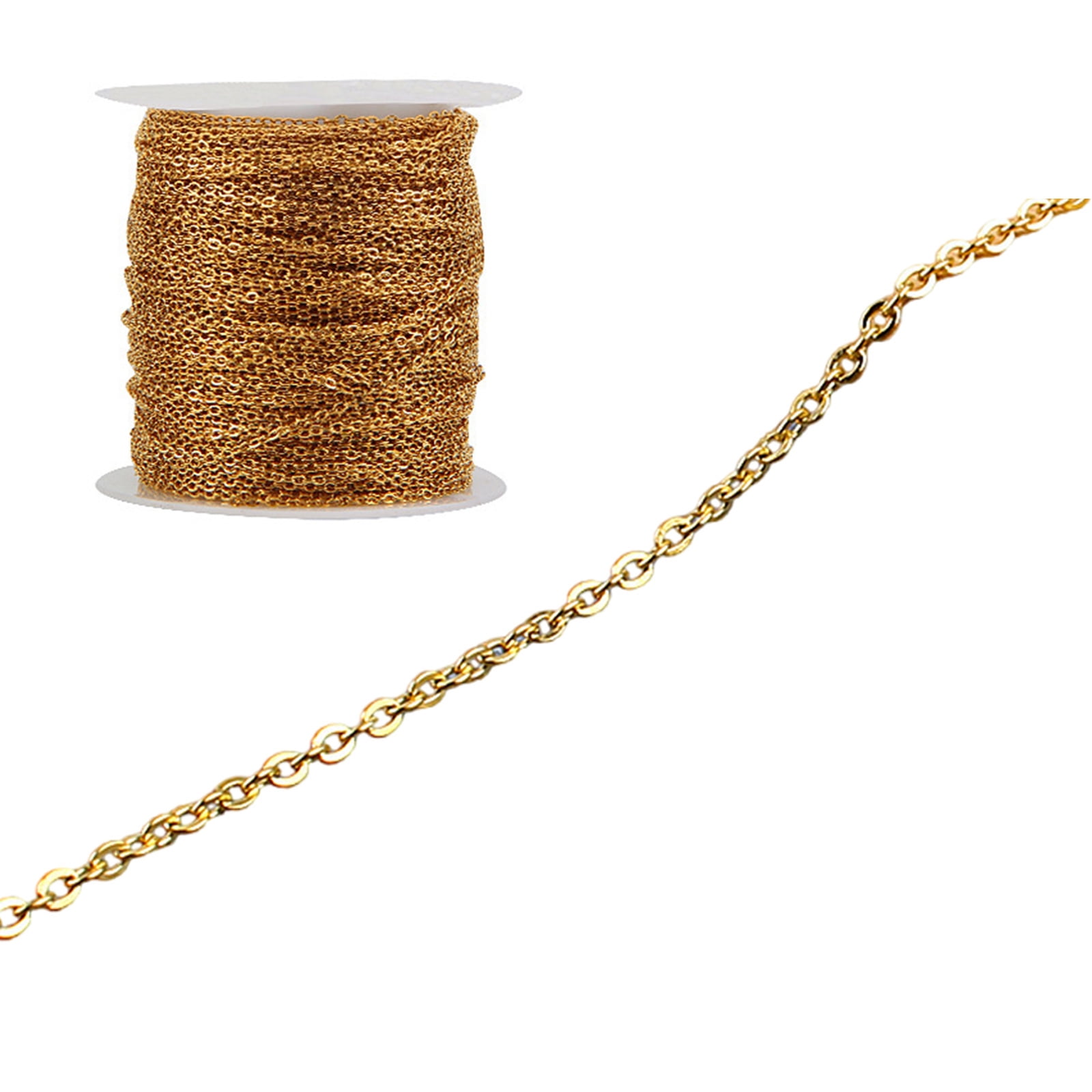 65.61Feet Link Chain Necklaces 0.25-1mm, Stainless Steel Link Chain for ...