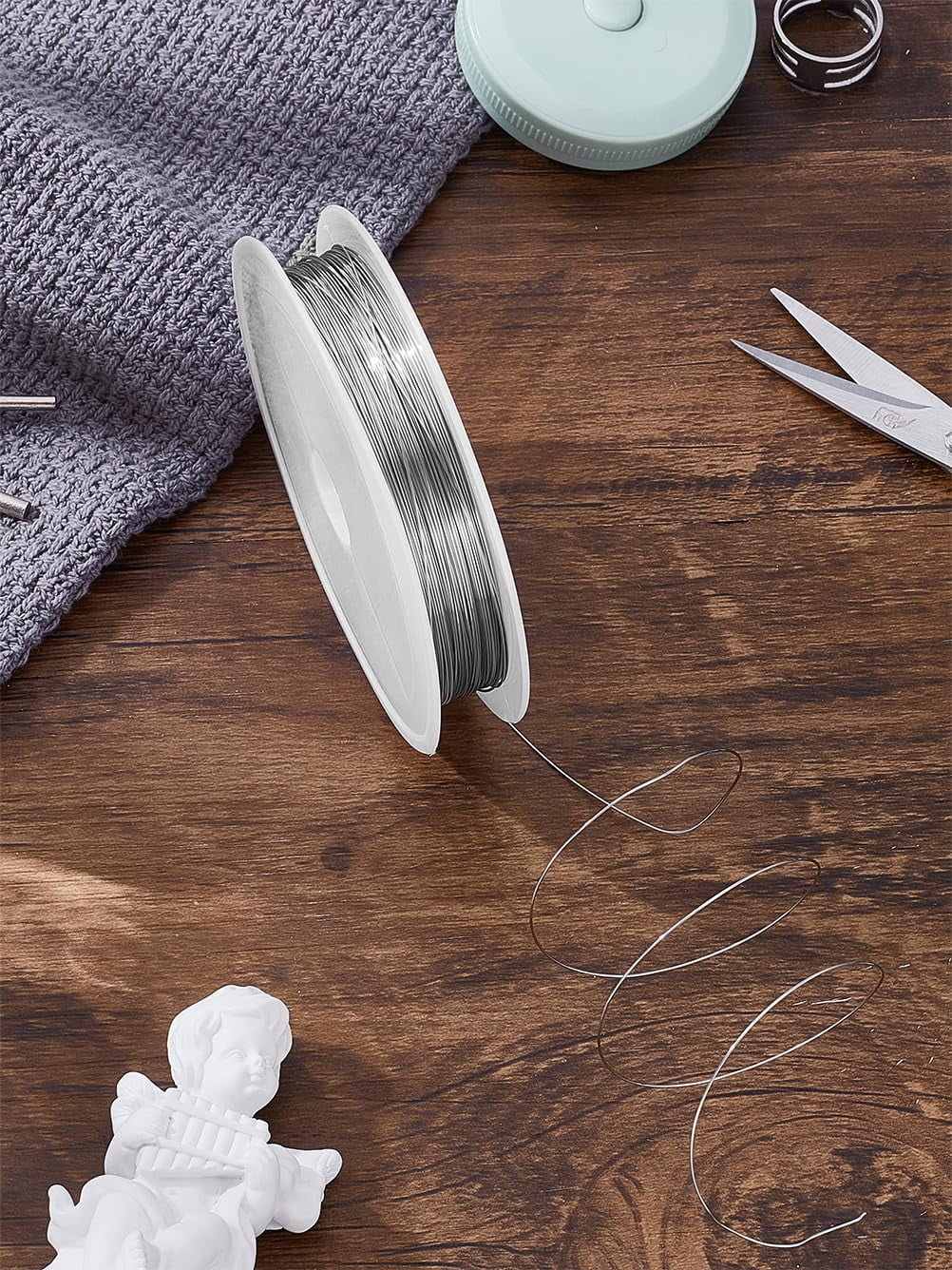 65.62 Feet 29 Gauge 0.4mm 304 Stainless Steel Wire Round Craft String ...