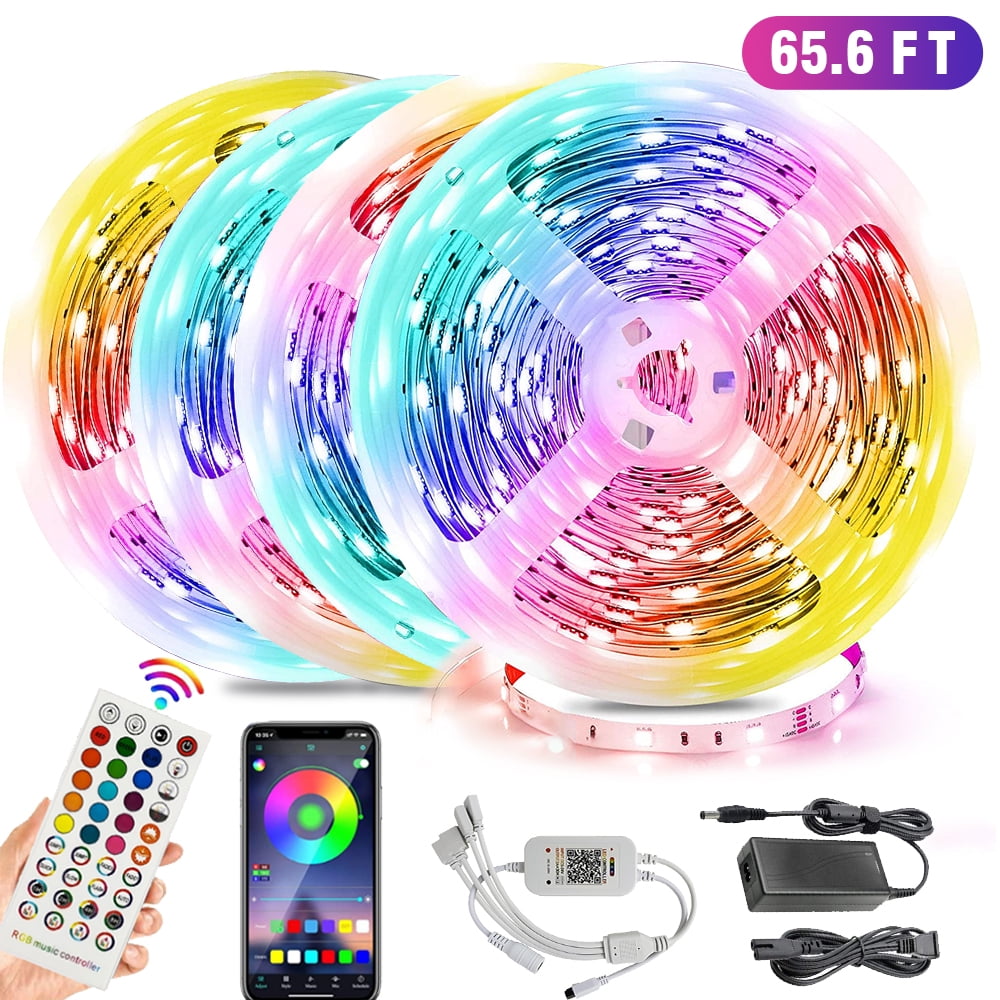 65.6ft Led Strip Lights,Smart WiFi Led Lights Strip, Strip Lights Phone ...