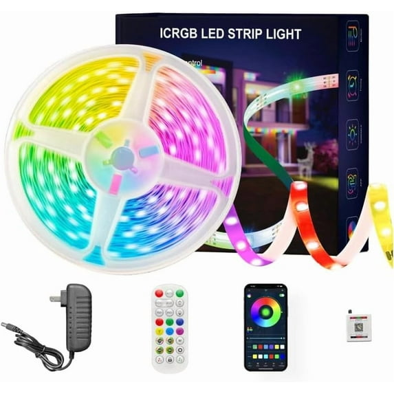 65.6ft Lights for Music Sync Color Changing Strip Lights IC+ with ...