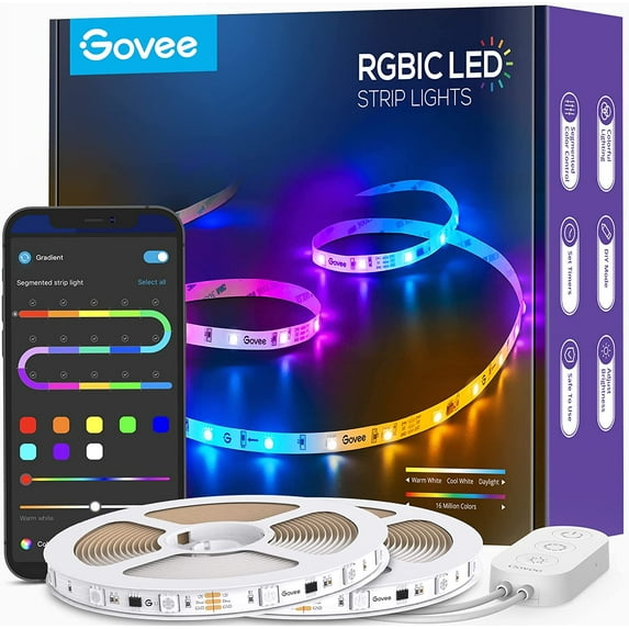 65.6ft RGBIC LED Strip Lights, Color Changing LED Strips, App Control ...