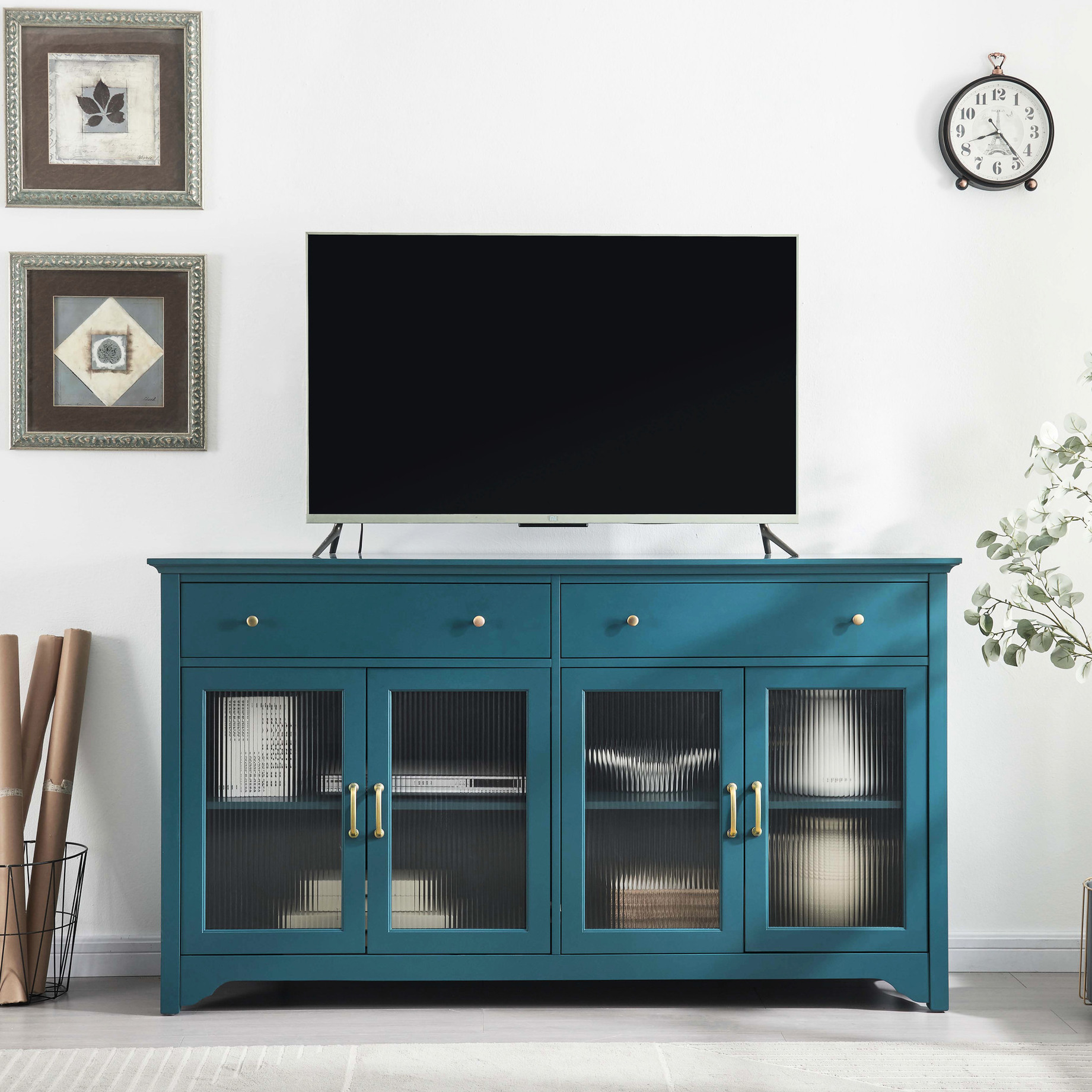 65" Buffet TV Stand | Adds Artistic Sense to Home | MDF and Fluted ...