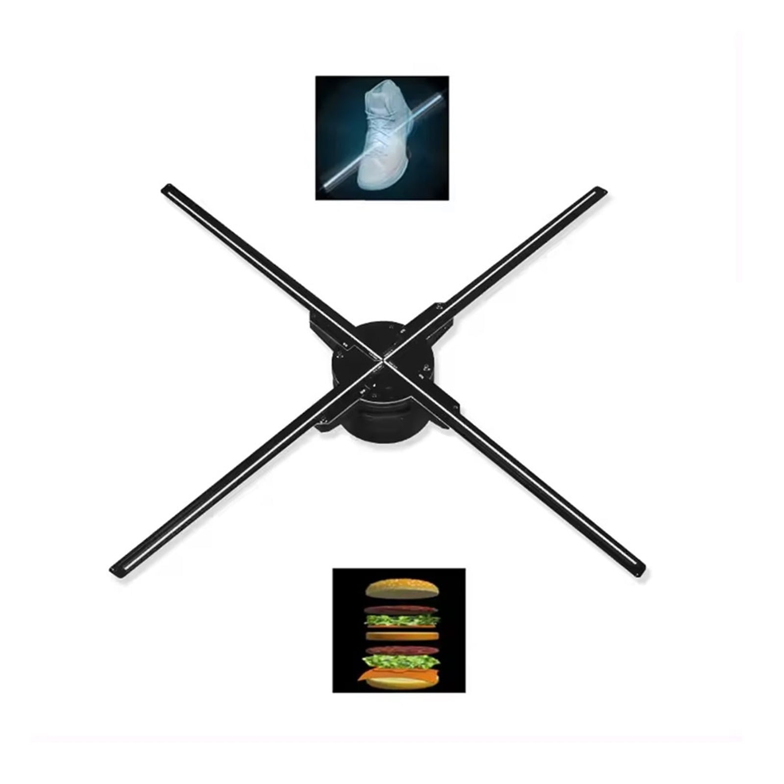 65 Cm 3d Holographic Fan Light Vedio Hologram Fans Display For ...