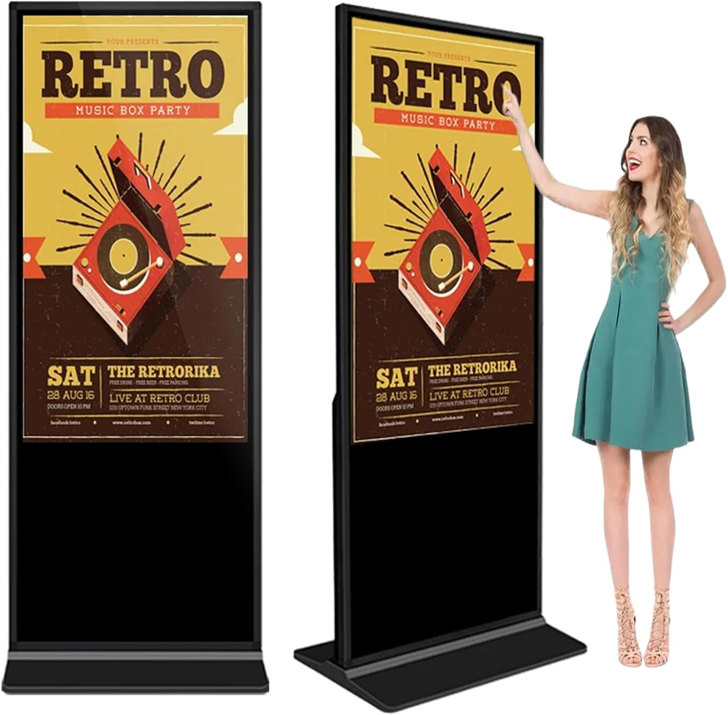 65" Digital Signage Displays 4K Touchscreen Kiosks Advertizing Screen ...