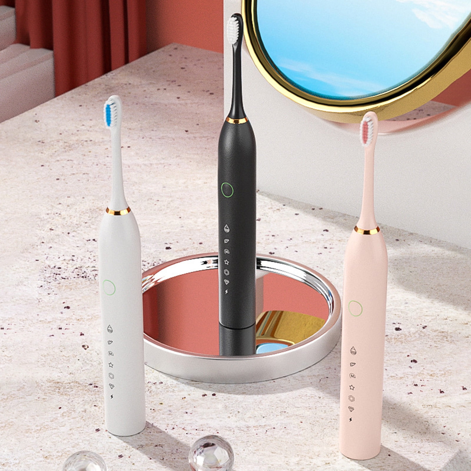 Up to 65% Off Electric Toothbrush 4 Brush Heads, 6 Gears With Bracket ...