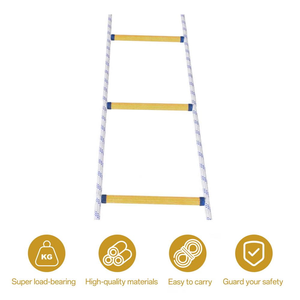 65 Feet Emergency Fire Escape Ladder Flame Resistant Safety Rope Ladder ...