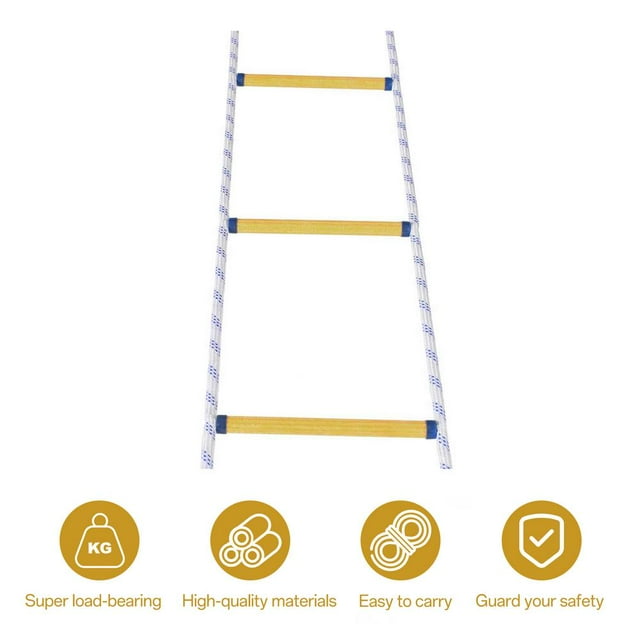 65 Feet Emergency Fire Escape Ladder Flame Resistant Safety Rope Ladder ...