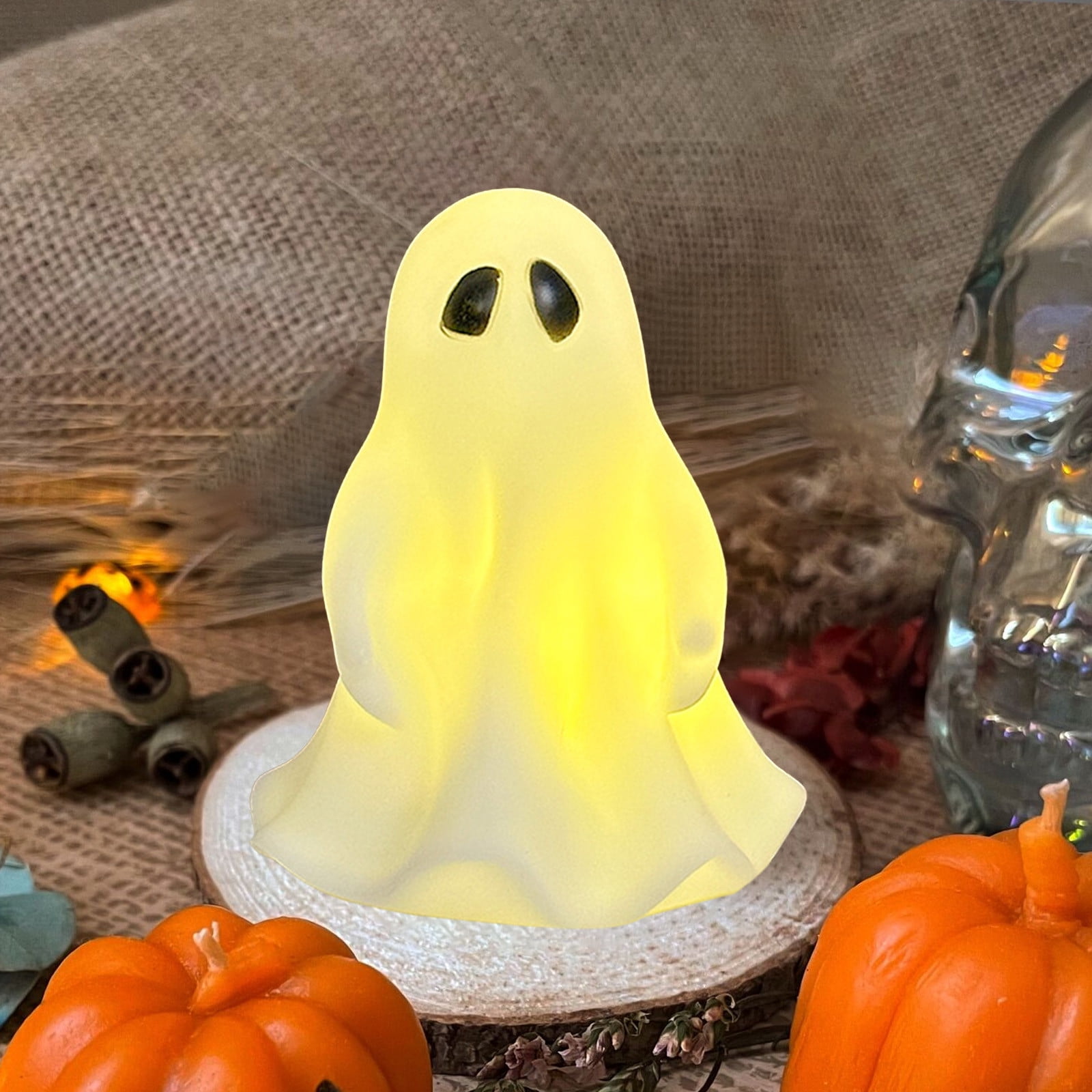 Up to 65% Off Halloween Decorations Indoor Ghost Night Light,2 PCS Cute ...