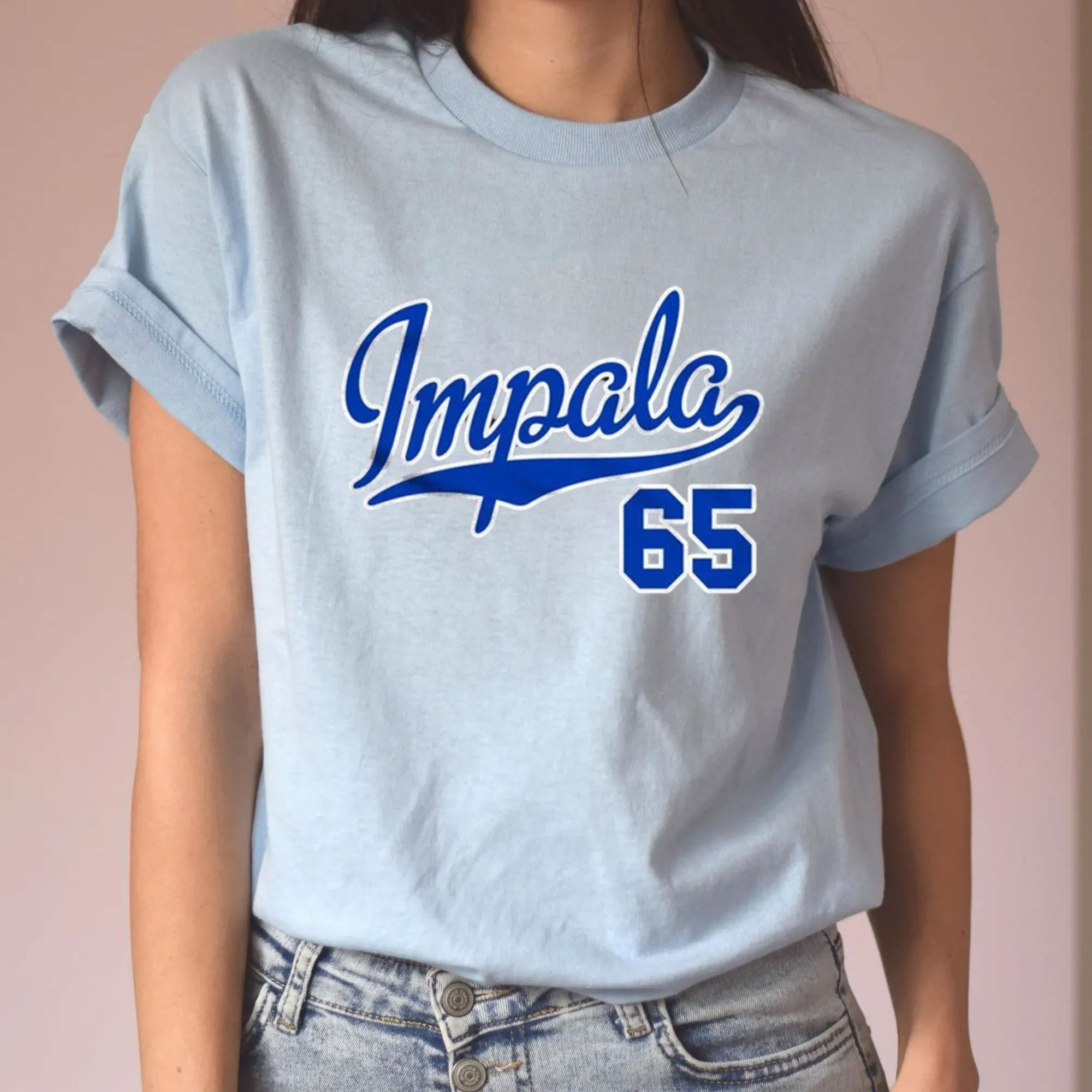 65 Impala PRO Jersey Shirt 2 Color Script Tail Sports 1965 SS Lowrider Tee - Walmart.com