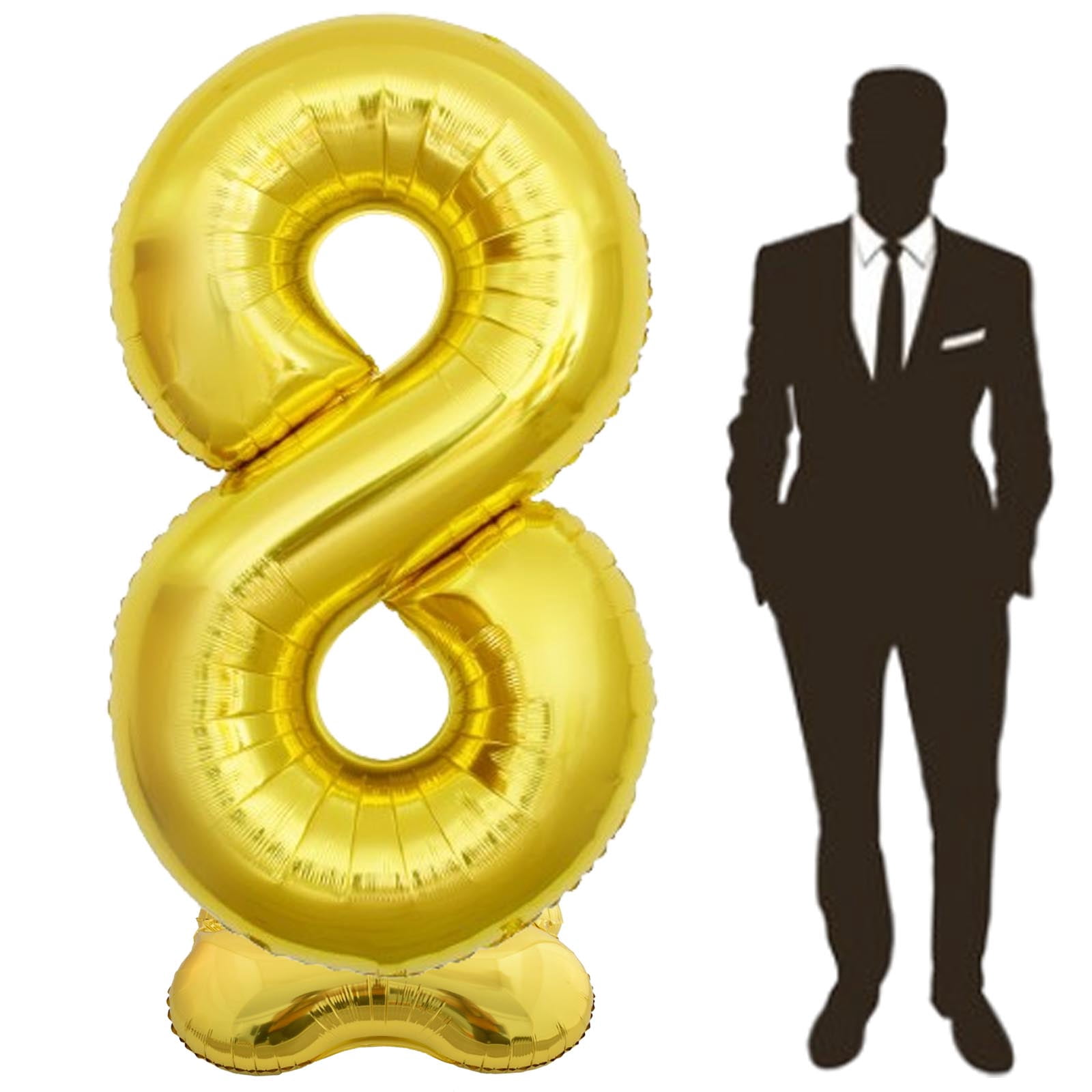 65 Inch Giant Silver Foil Number Balloon,Old Children's Birthday Party ...