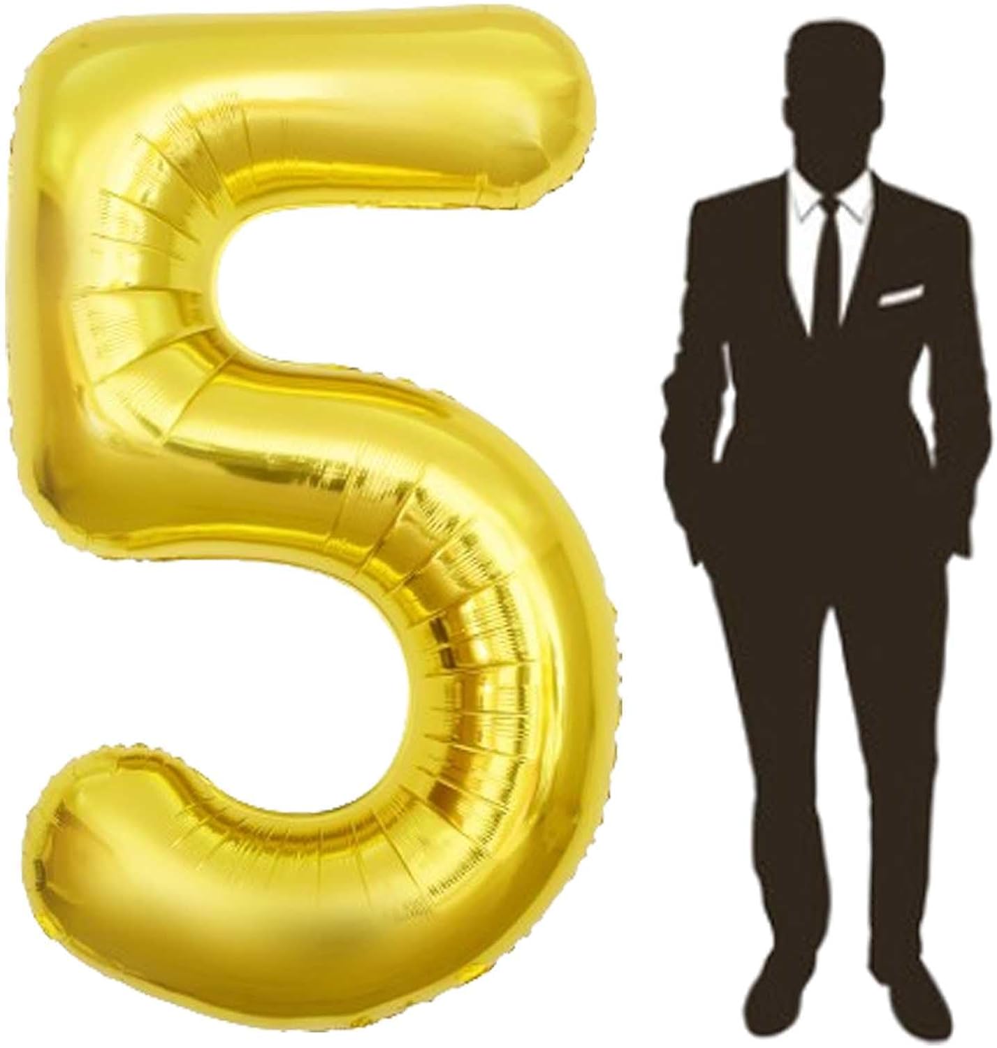 65 Inch Giant gold Foil Number Balloon,Old Children's Birthday Party ...