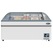 26 in. 4 Tub Ice Cream Dipping Cabinet Freezer with Sneeze Guard - 6 cu ...