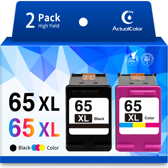 HP 65XL High-Capacity Ink Cartridge, Black and Tri-Color, 2 Pack for ...