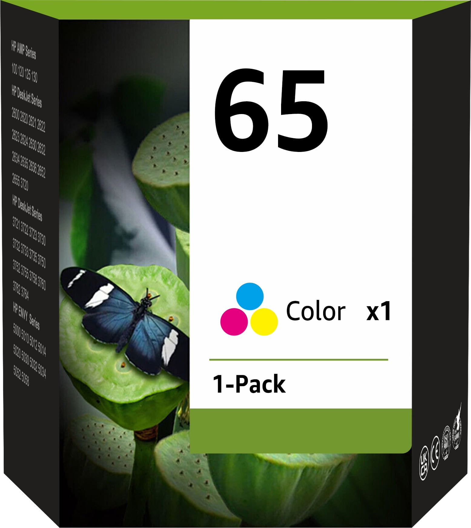 HP 65XL Tri-Color Remanufactured Ink Cartridge for HP DeskJet and Envy ...