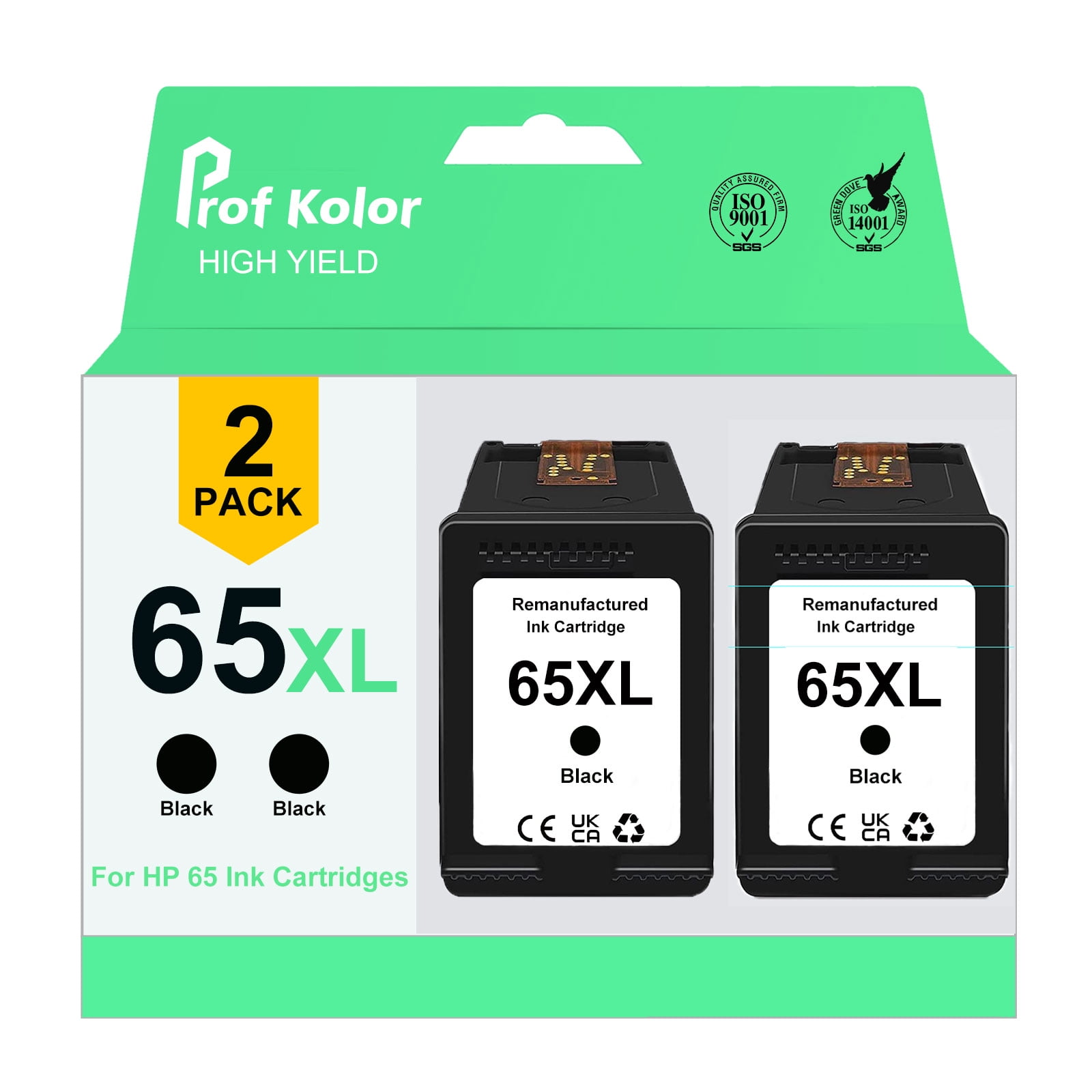 Onn Hp 65xl 65 High Yield Black And Tri Color Inkjet Cartridges 2 Pack