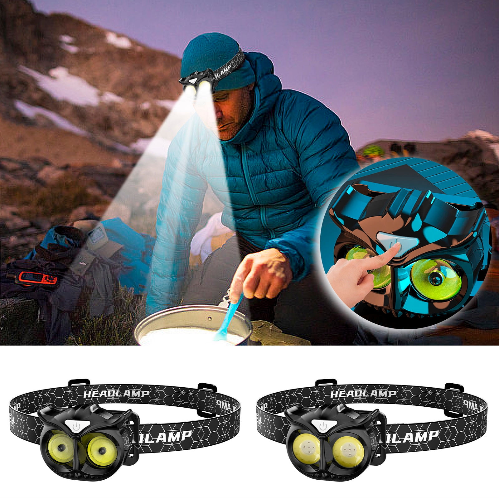 Up to 65% off Led Flashlight Headlamp Strong Light Rechargeable Super ...