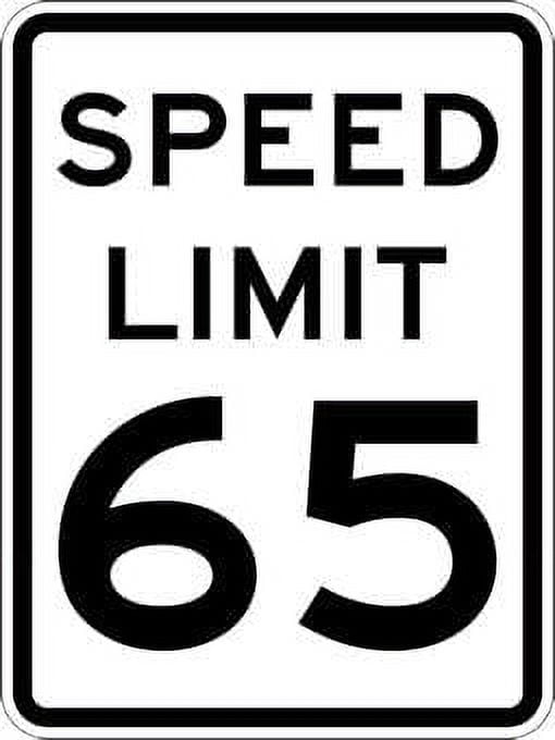65-MPH SPEED LIMIT Signs - 24x30 - Reflective | Rust Aluminum - Walmart.com