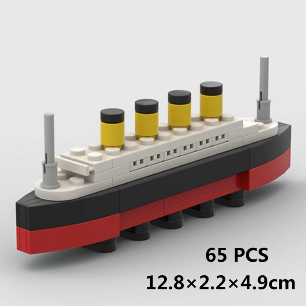 65 PCS MOC RMS Titanic Model Building Blocks Ship 3D Boat Bricks Jack ...
