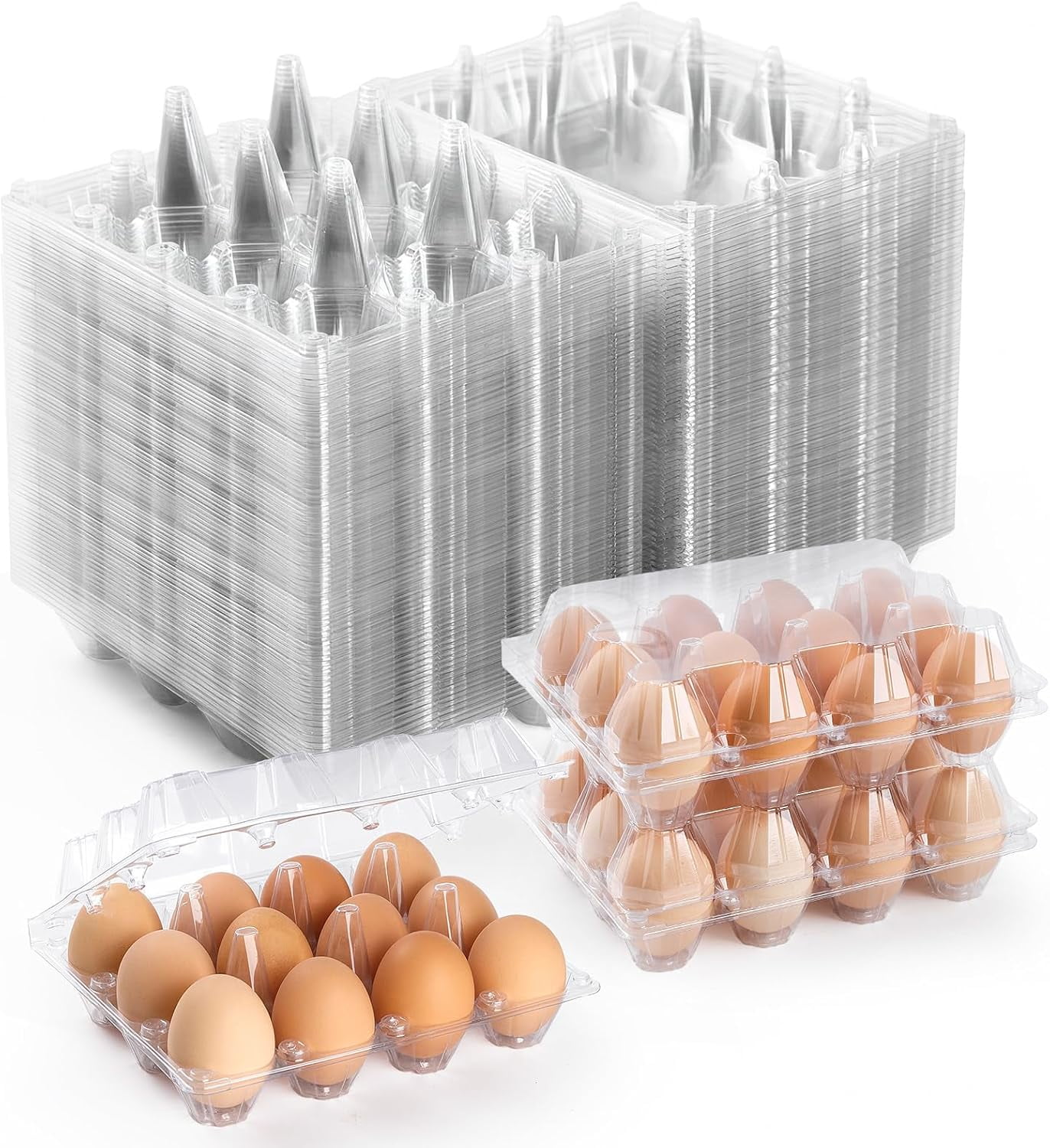 65 Pack Egg Cartons Cheap Bulk 12 Count,Clear Plastice Bulk Egg Cartons ...