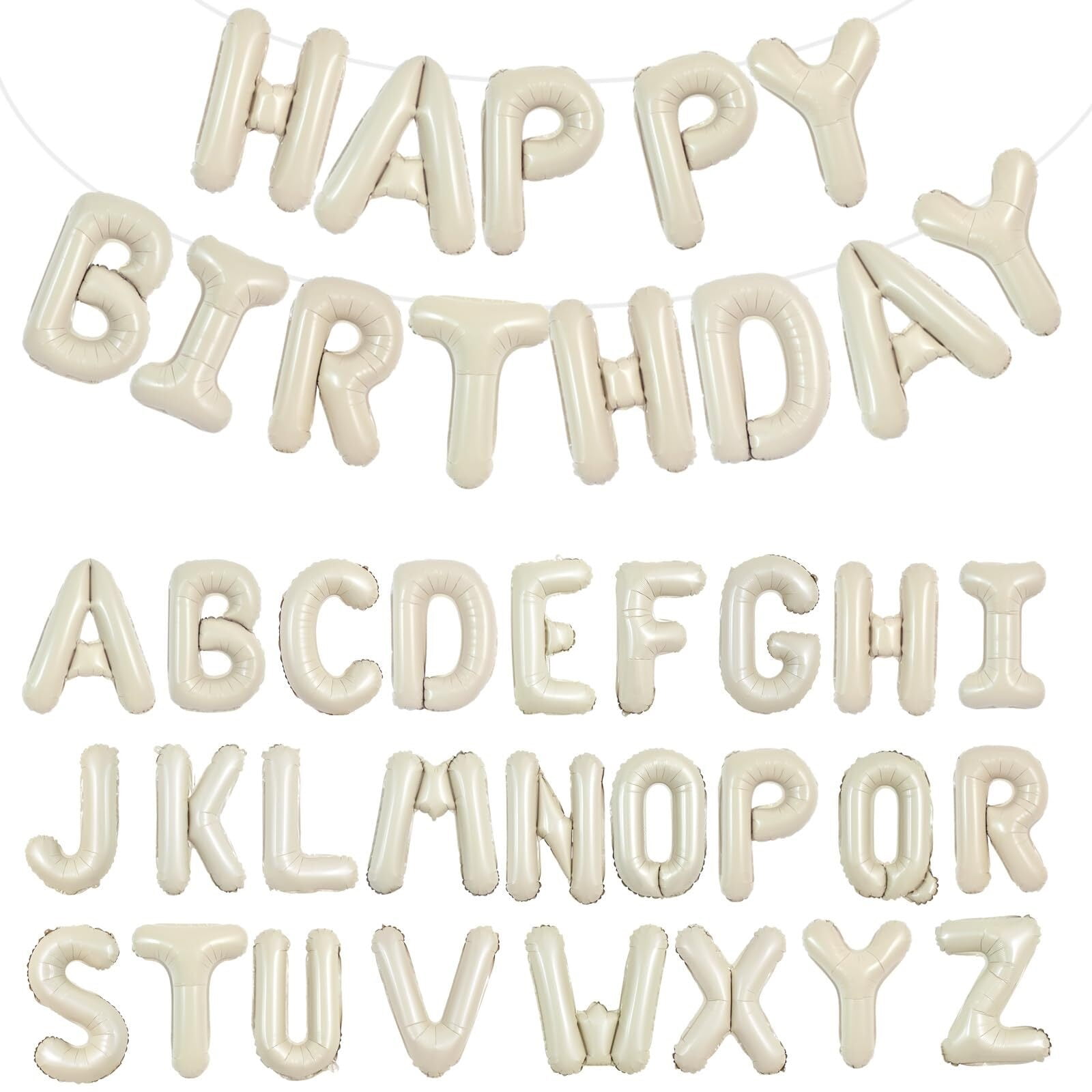 65 Pcs 16 Inch Black Happy Birthday Balloons and 2 Sets A-Z Foil ...