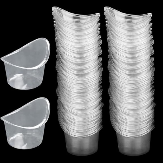 65 Pcs 5ml Disposable Eye Wash Cups Portable Plastic Measuring Cup Eye ...