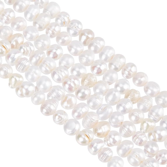 65 Pcs Natural Pearl Beads 4mm Seashell Color Grade AA Natural Cultured ...