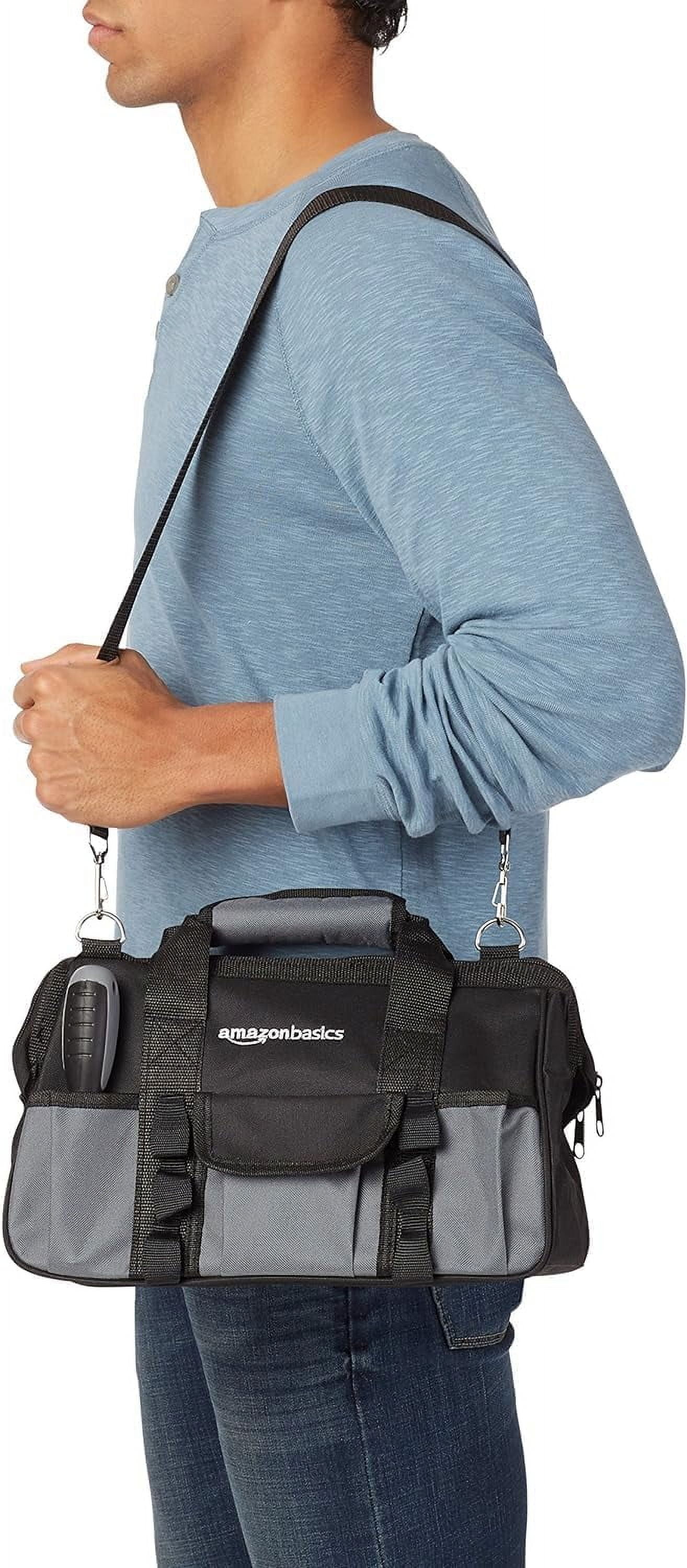 65-Piece Home Basic Repair Tool Kit Set with Bag, Silver and Black ...