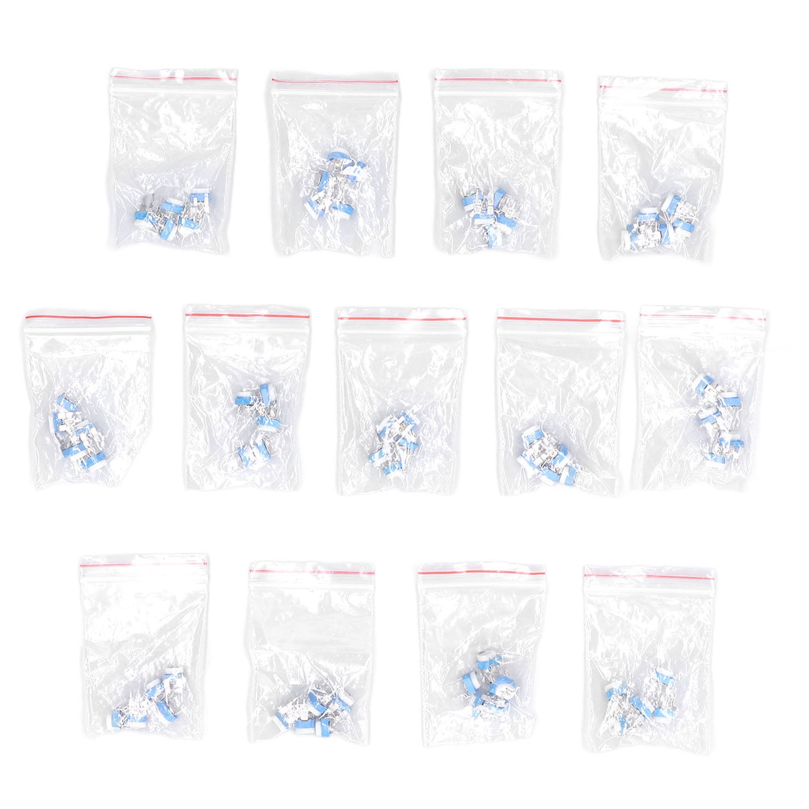 65-Piece Potentiometer Set, 100Ω to 1MΩ Horizontal White Blue Variable ...