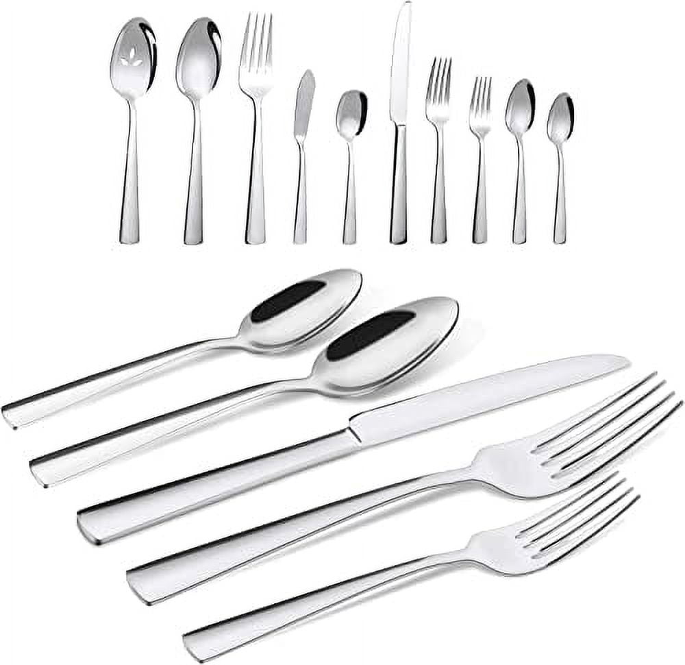 65 Piece Silverware Flatware Cutlery Set, Stainless Steel Fork Spoon ...