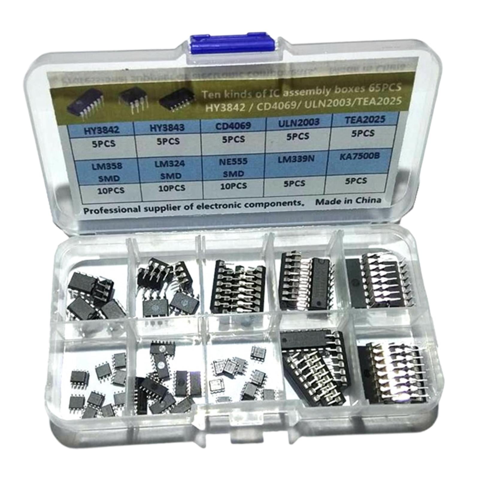 65 Pieces 10 Values ULN2003 Hy3842 LM324 SMD CD4069 LM339N Ka7500B,High ...