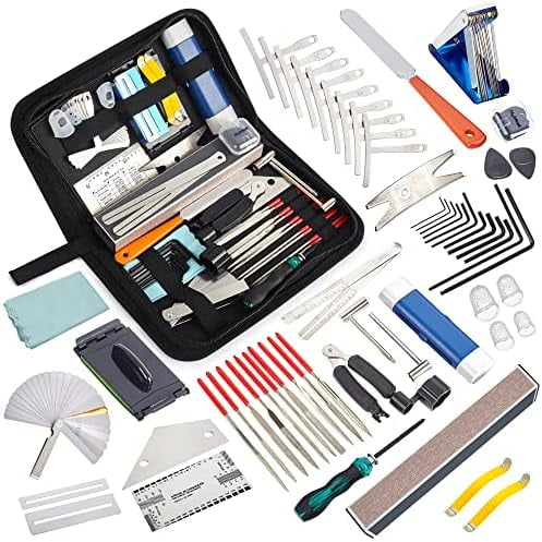 65 Pieces Guitar Repairing Maintenance Tool Kit, Guitar Setup Kit ...